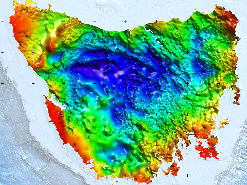 Spherical Cap Complete Bouguer Correction: Grid Examples - Roberts Geospatial